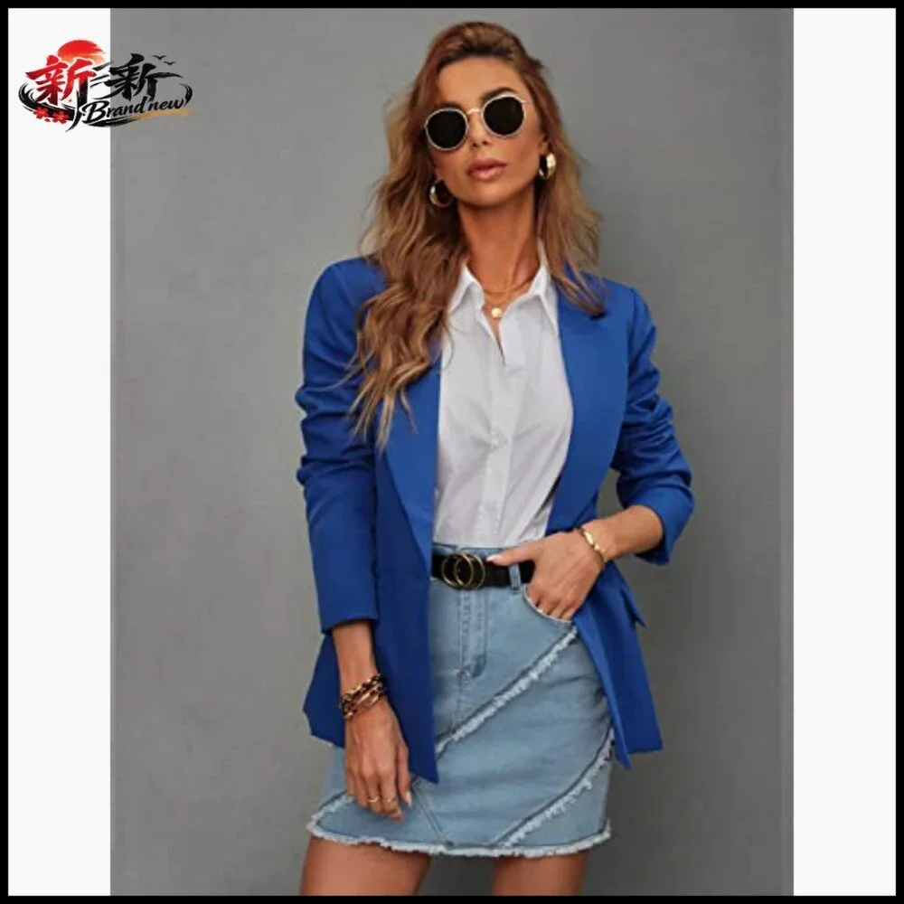 Jackets & Coats | Long Sleeve Lapel Button Slim Linen Blazer Jacket For ...